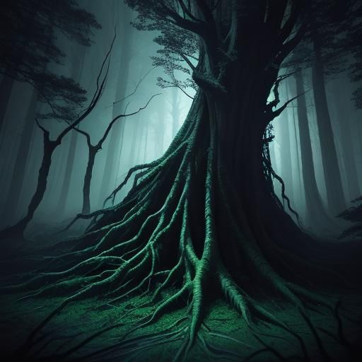 Gnarly Tree - AI Generated Artwork - NightCafe Creator