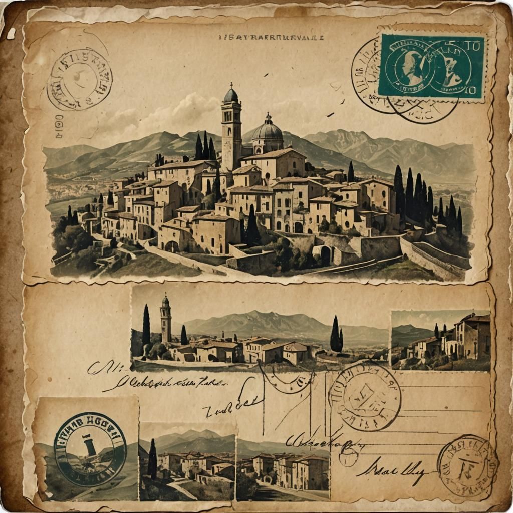 Vintage postcard - AI Generated Artwork - NightCafe Creator