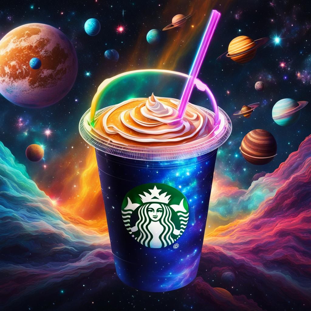 Coffee in the cosmos - AI Generated Artwork - NightCafe Creator