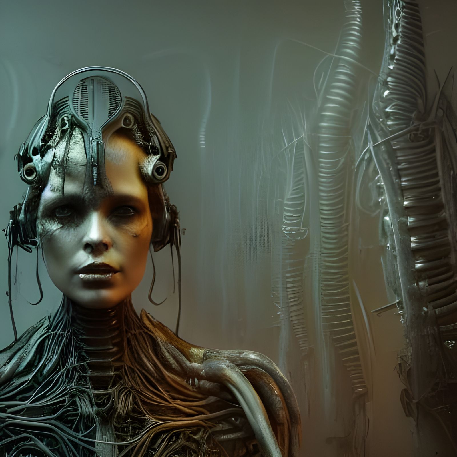 Giger's Horror: Borg drone Giger's Style - AI Generated Artwork ...