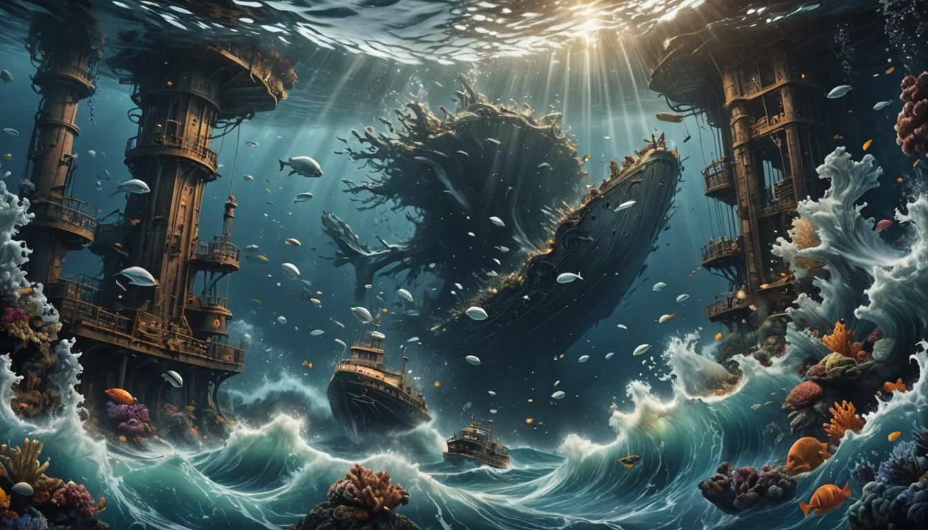 Imaginative scenes that transport viewers beneath the ocean's surface ...