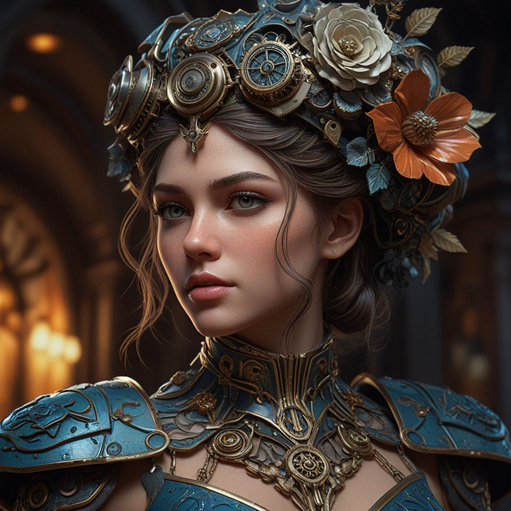 A clockwork flower woman - A clockwork flower woman