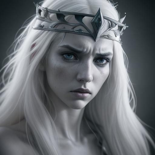 pretty face clearly in focus, slender, Kida Nedakh as a barbarian queen ...