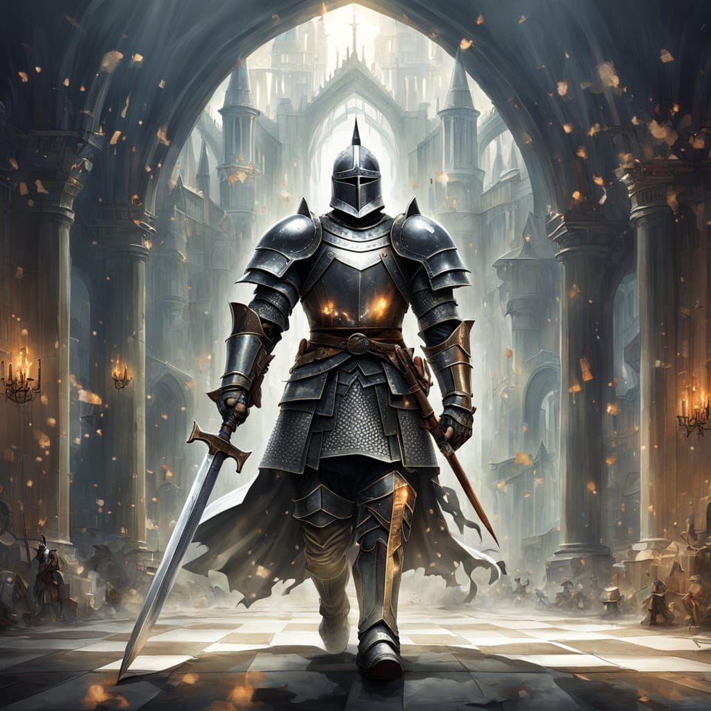 Kingdom, Illusion, Knight - Ethereal Knight in Enchanted Kin...