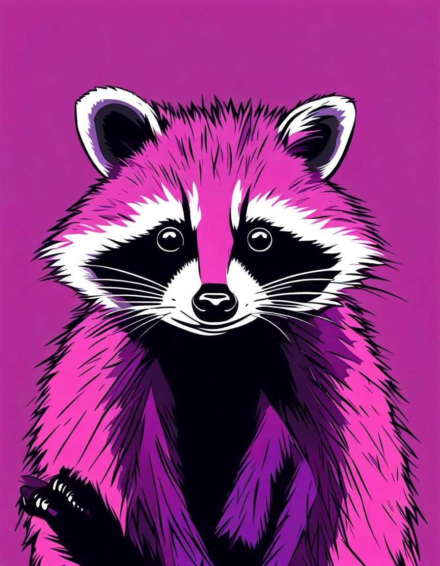 Pop art raccoon - AI Generated Artwork - NightCafe Creator