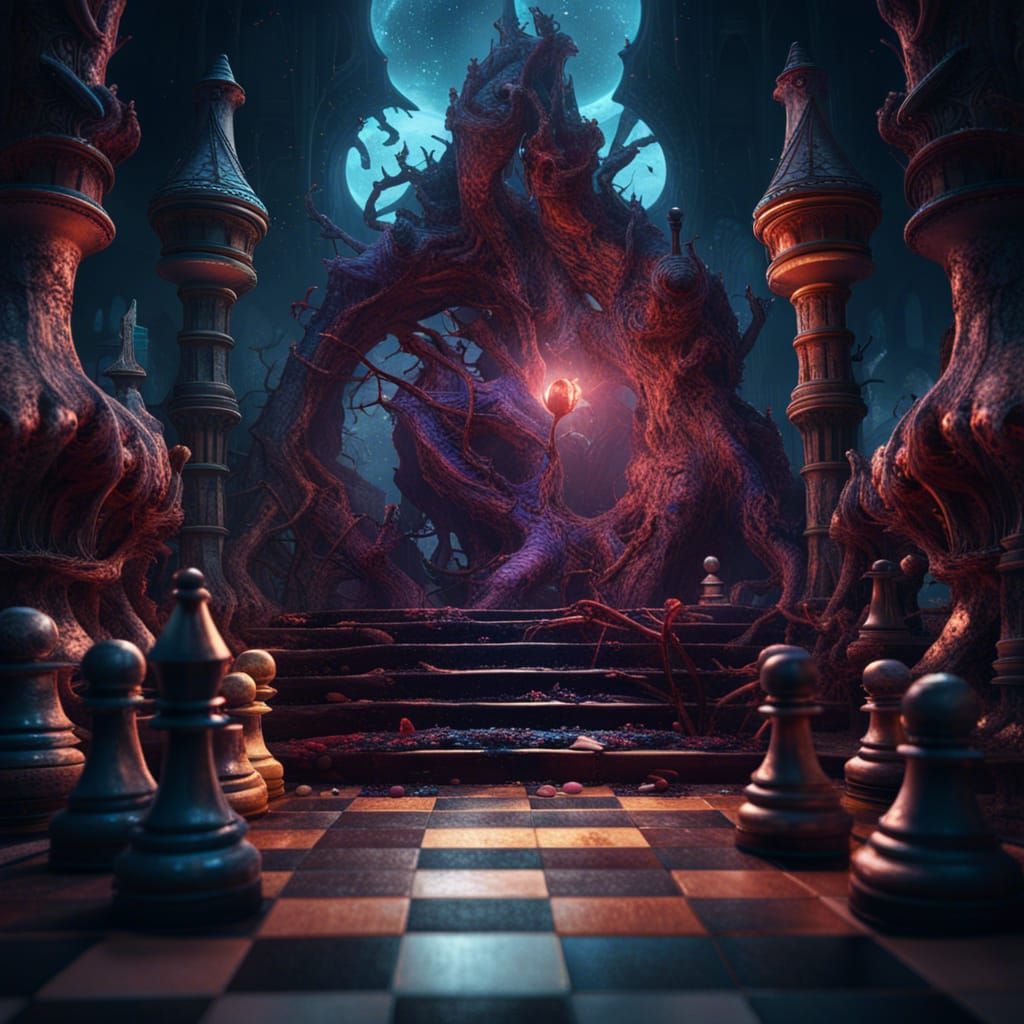 Cosmic horror chess game - AI Generated Artwork - NightCafe Creator