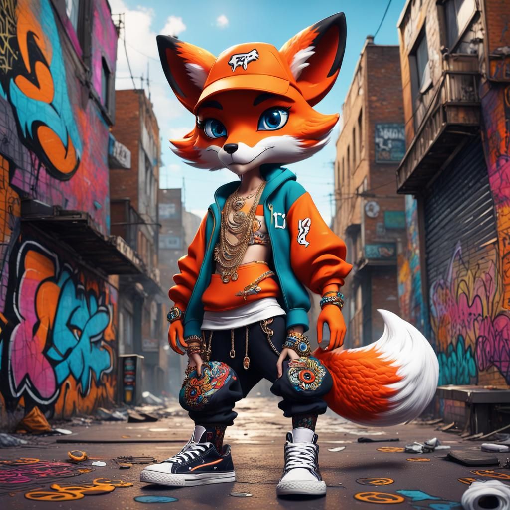 Hip-hop Fox - AI Generated Artwork - NightCafe Creator