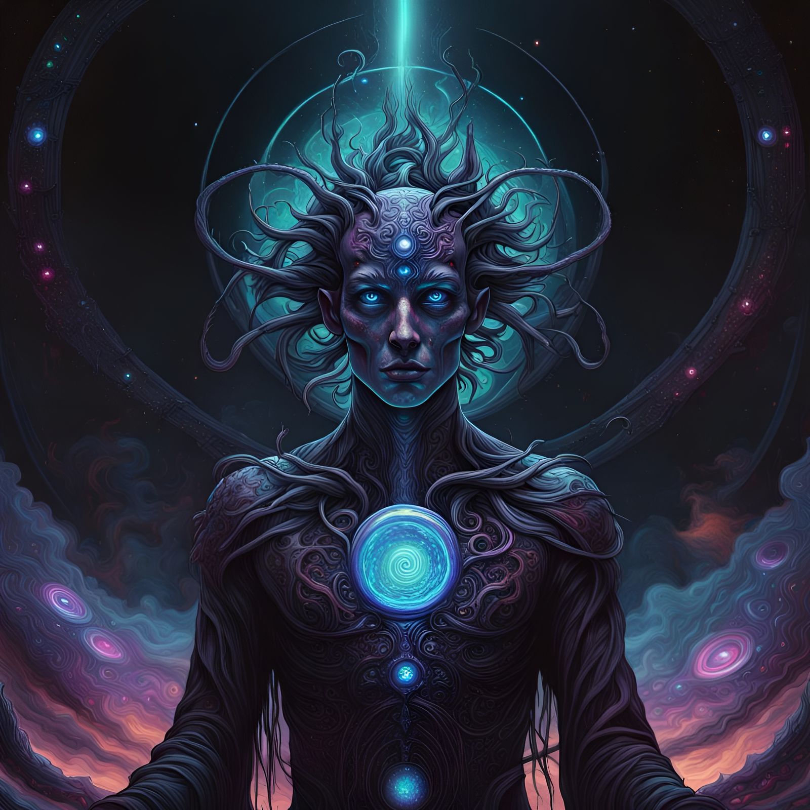 Absorbing darkness sinister by Greg Rutkowski 8k resolution holographic ...
