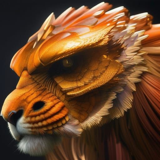 Manticore Head and shoulders portrait, 8k resolution concept art ...