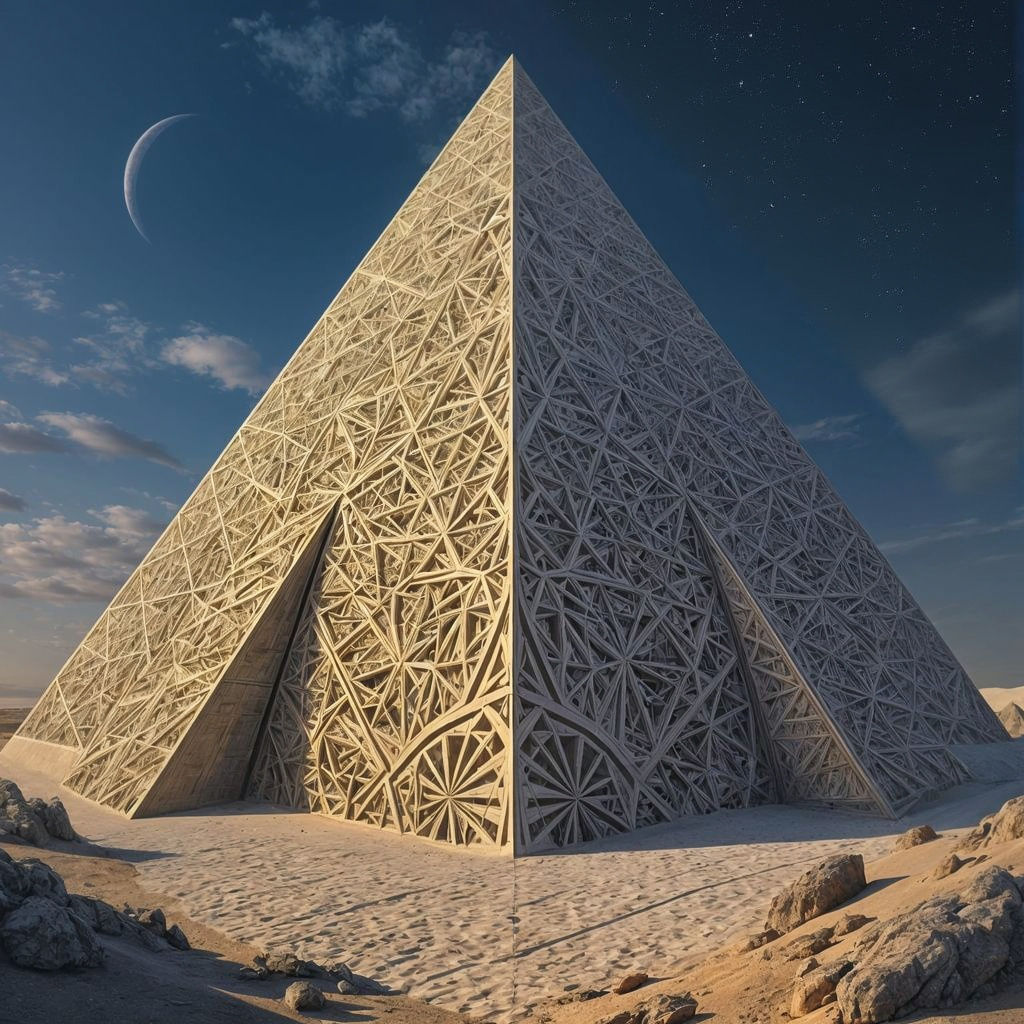 biggest pyramid in the world represented by fractal shapes