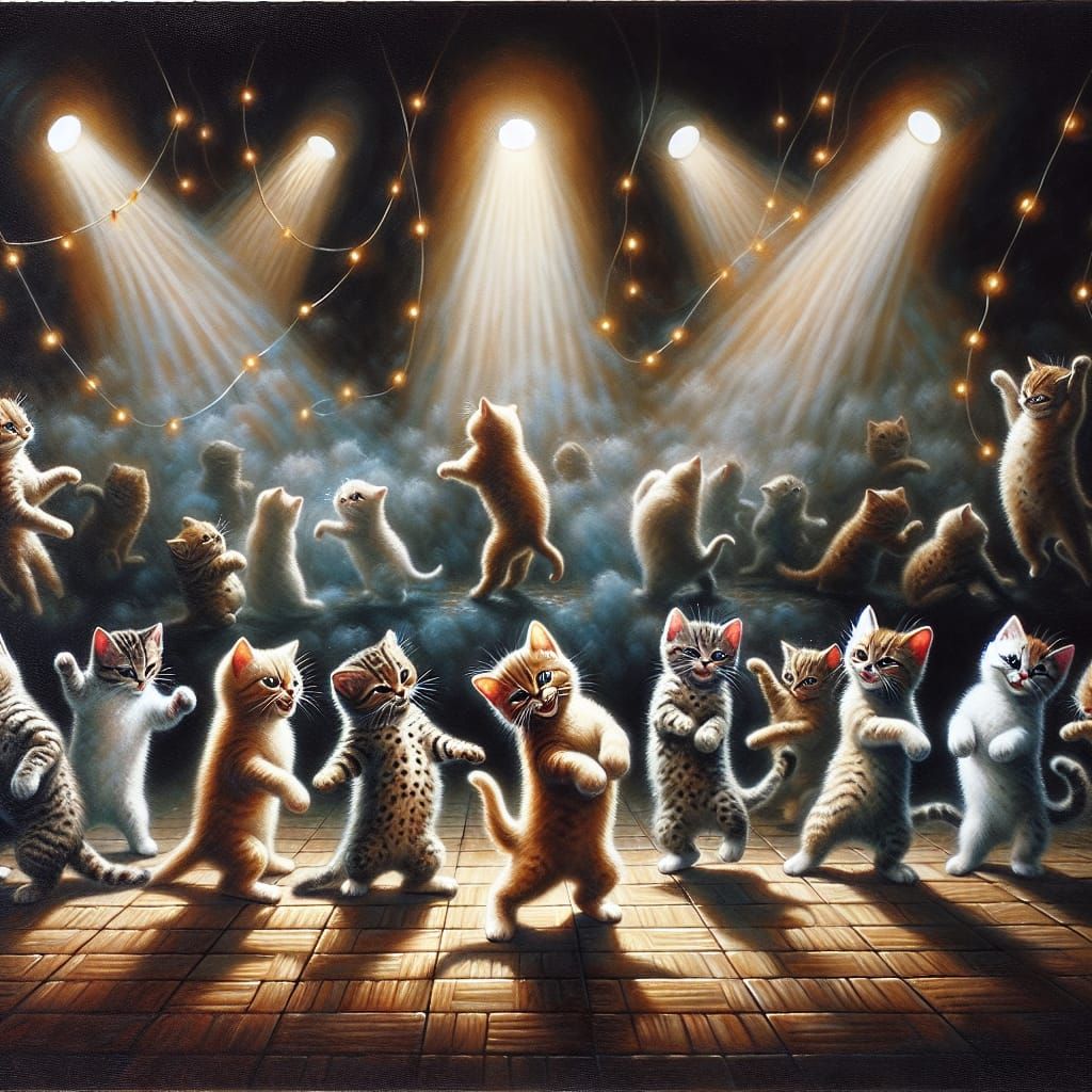 Party cats - AI Generated Artwork - NightCafe Creator