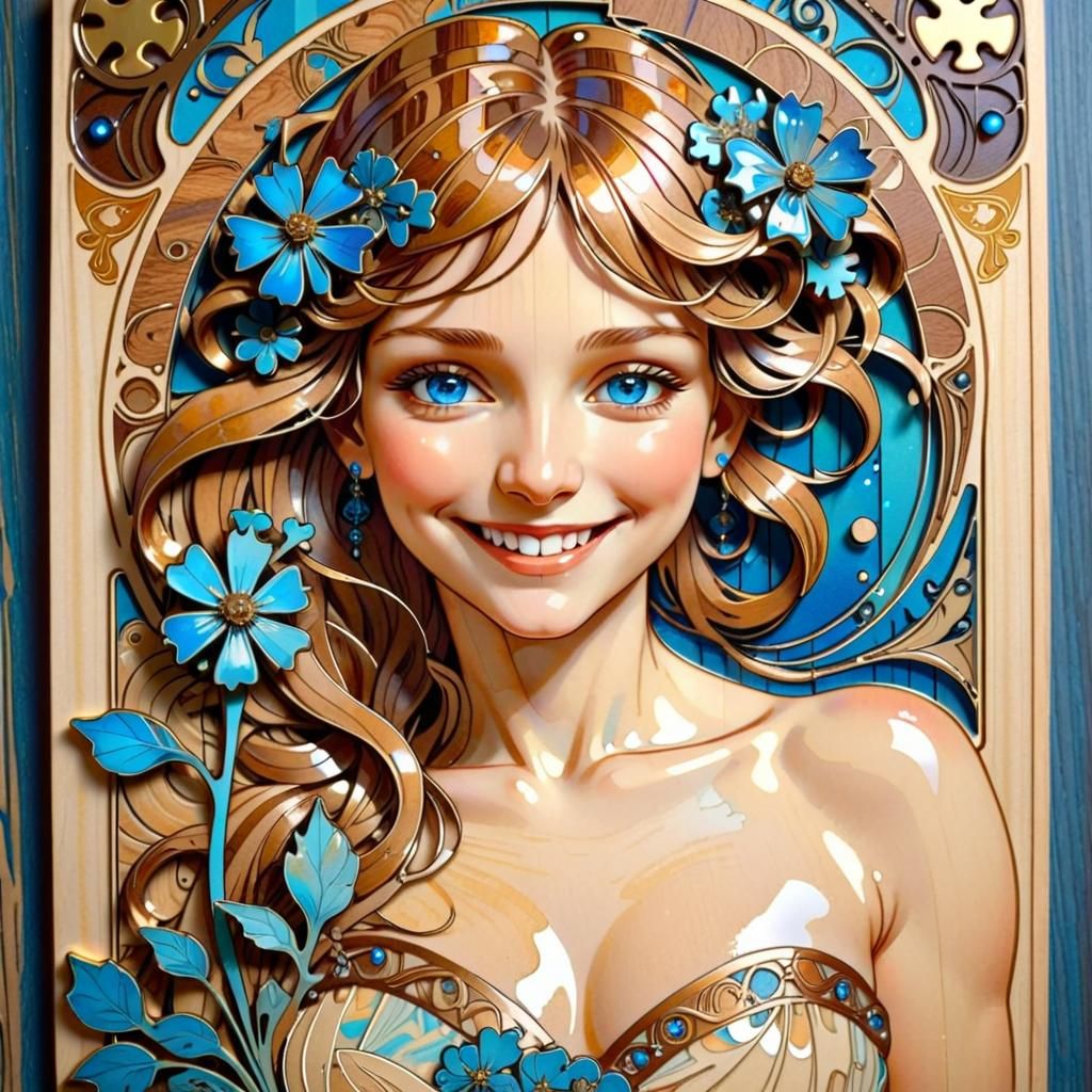 Puzzle girl - AI Generated Artwork - NightCafe Creator