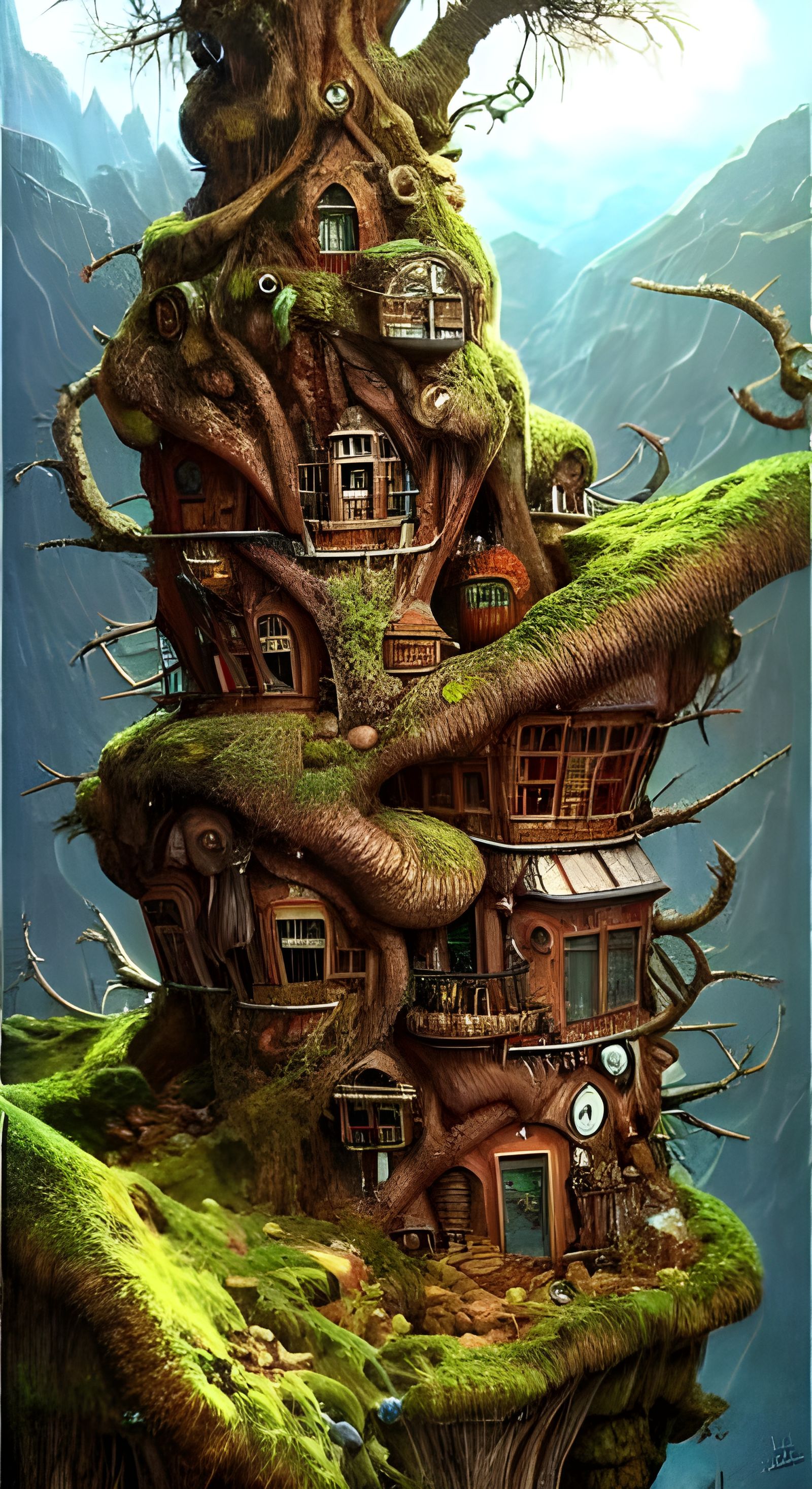 Our Organical Home - AI Generated Artwork - NightCafe Creator