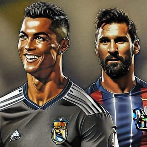Ronaldo or Messi? - AI Generated Artwork - NightCafe Creator