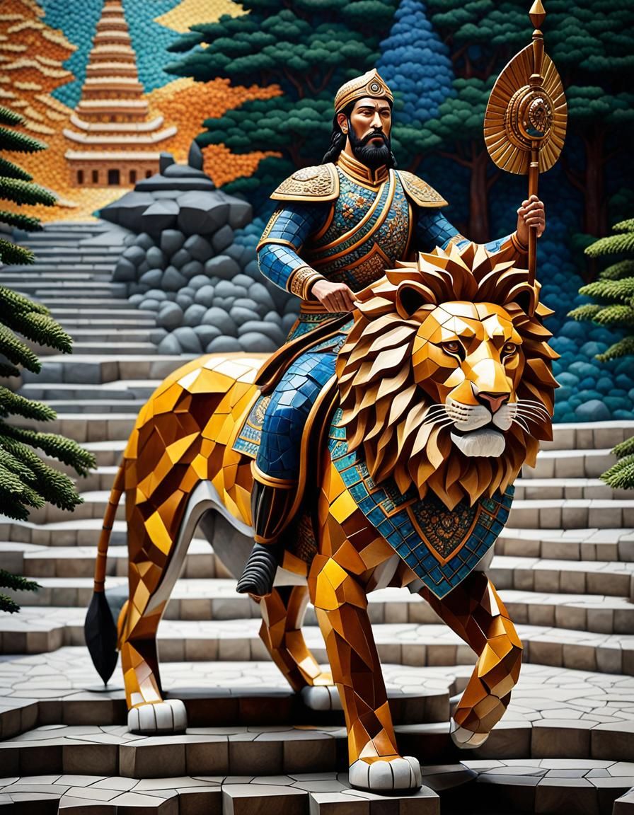 A Lion Rider - AI Generated Artwork - NightCafe Creator