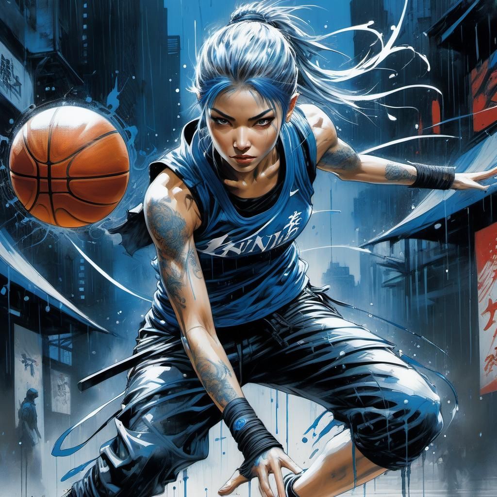 ninja basketball - AI Generated Artwork - NightCafe Creator