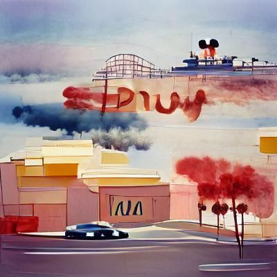 Ed Ruscha's Disney - AI Generated Artwork - NightCafe Creator