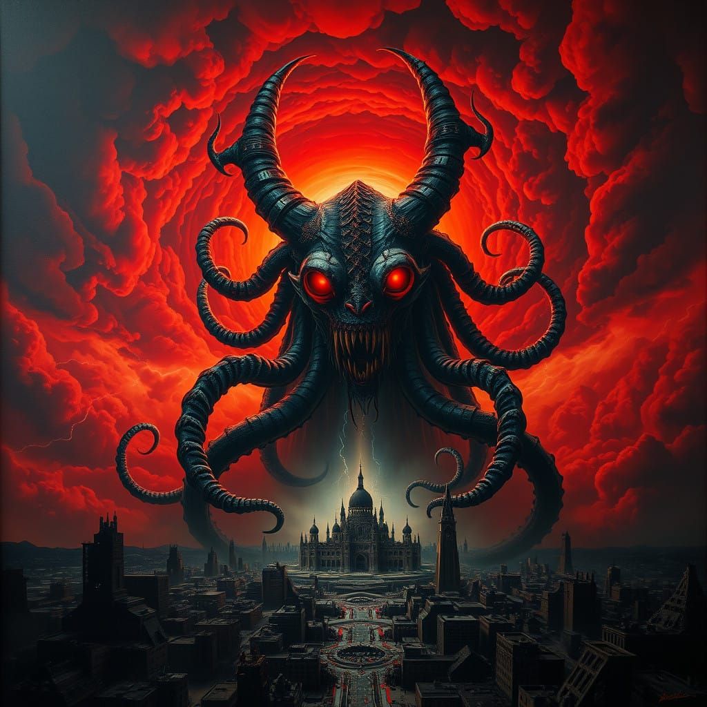 demon - Moloch, the Twisted AGI Demon, Emerges from Dark Vor...