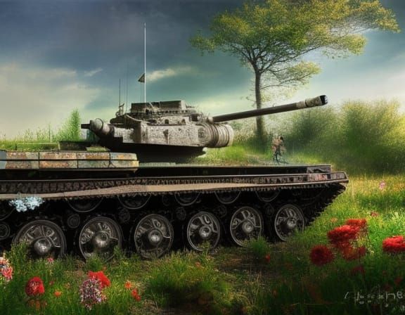 Stranded tank - AI Generated Artwork - NightCafe Creator