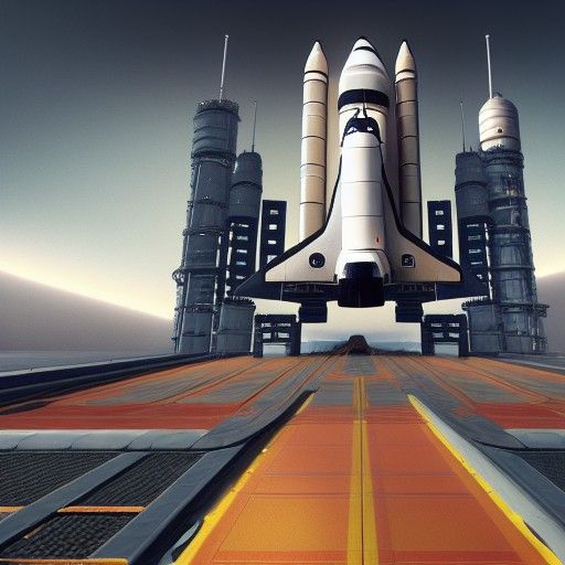 Space shuttle dock space station - AI Generated Artwork - NightCafe Creator
