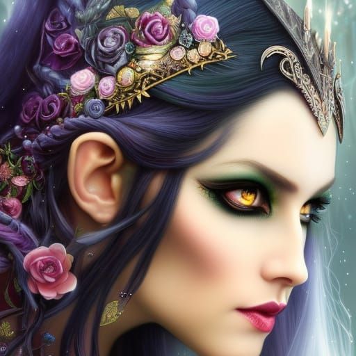 Ivory, the goth pixie - AI Generated Artwork - NightCafe Creator