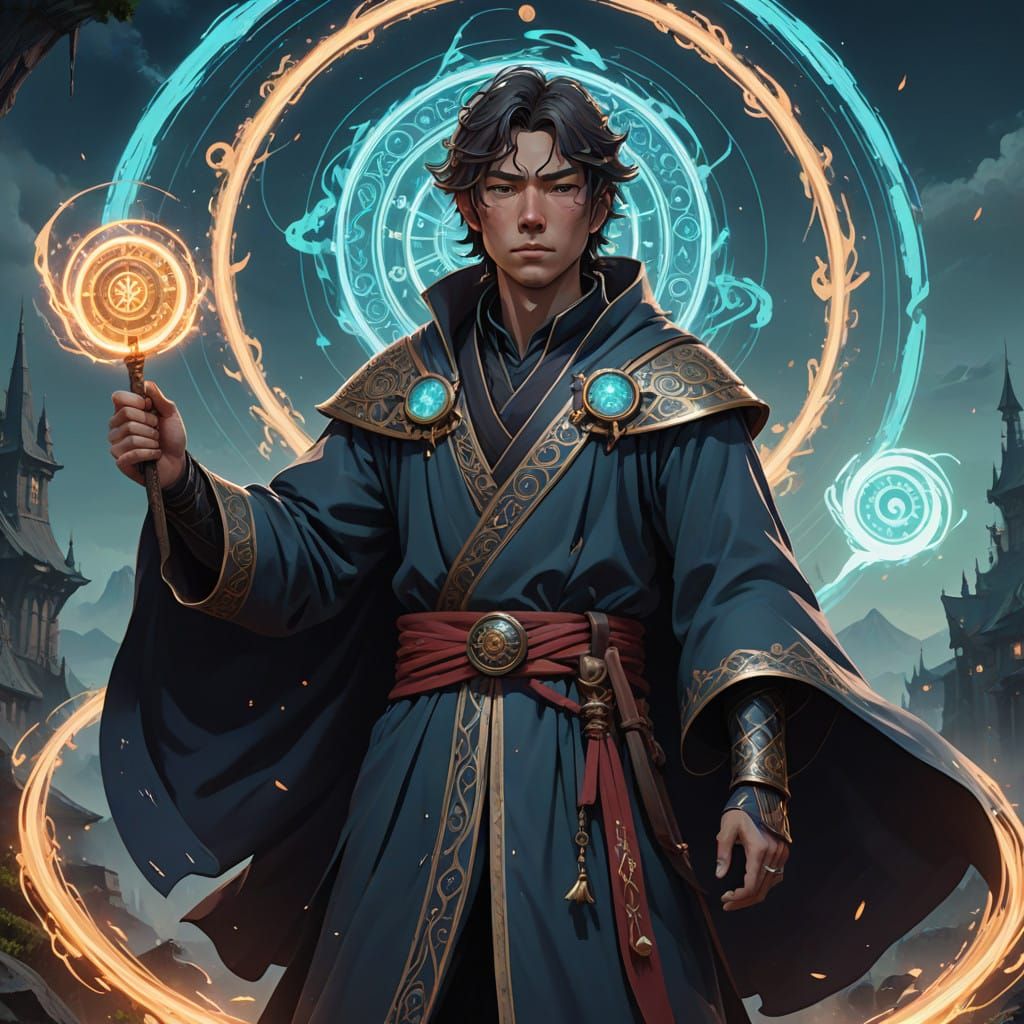 Anime boy Wizard - Anime Boy Wizard Master of Magical Energy