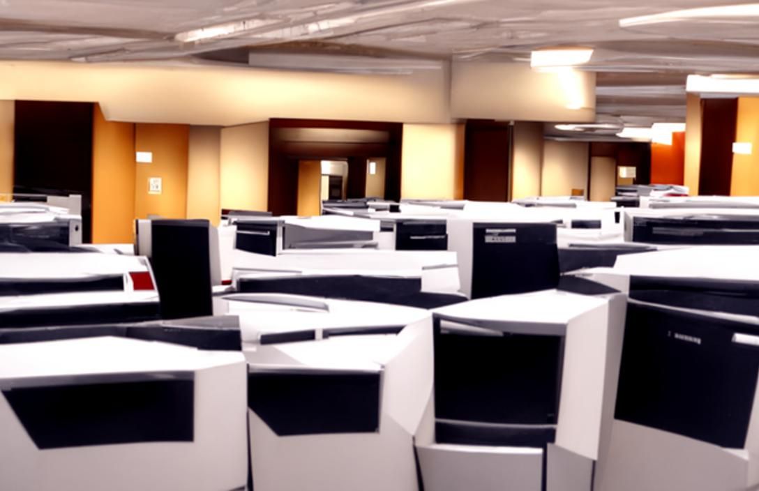 endless rows of office cubicles - AI Generated Artwork - NightCafe Creator