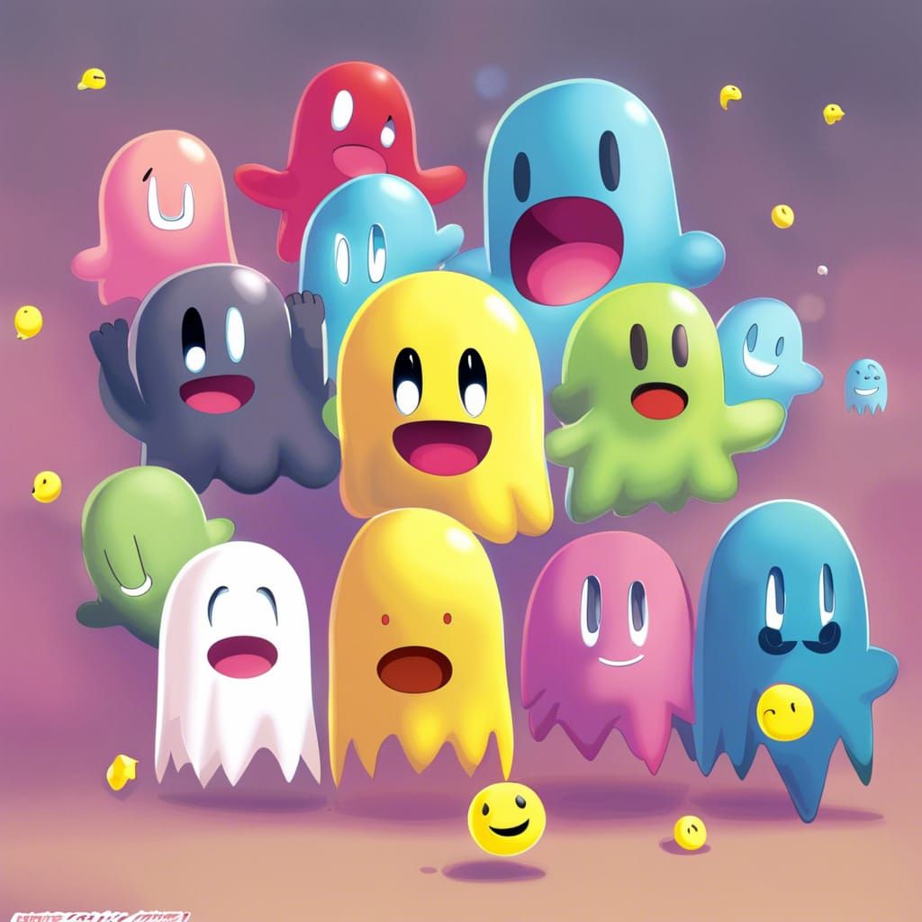 Pac-Man Inspired 001 - AI Generated Artwork - NightCafe Creator