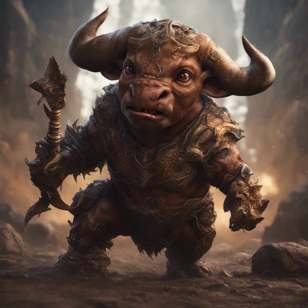 Minotaur baby - AI Generated Artwork - NightCafe Creator