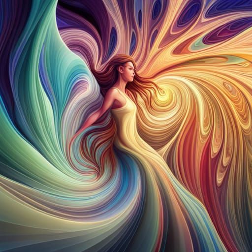 Freedom , fairy, Free fairy, abstract vector fractal, wave function ...