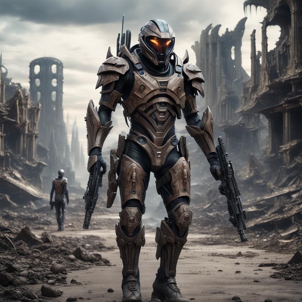 The Alien Bounty Hunter - AI Generated Artwork - NightCafe Creator