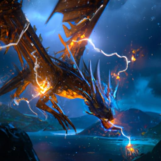 Zeus 's dragon - AI Generated Artwork - NightCafe Creator
