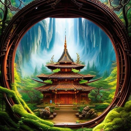 portal to temple - AI Generated Artwork - NightCafe Creator