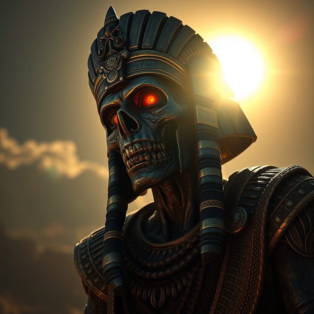 Egyptian zombie exposed to the sun - Egyptian Zombie in Radi...