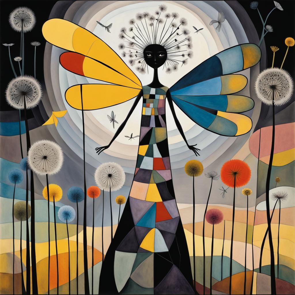 Winged fairies in a Million Dandelion dreamscape, making wishes ...