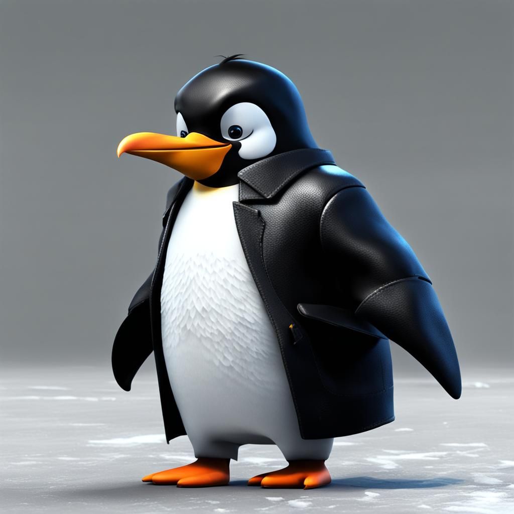 A cool and awesome penguin secret agent. - AI Generated Artwork ...