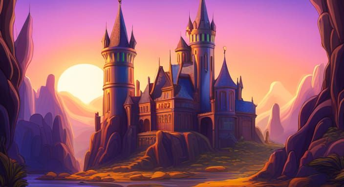 Psychedelic fantasy castle - AI Generated Artwork - NightCafe Creator