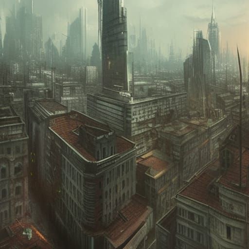 Run-down City - AI Generated Artwork - NightCafe Creator