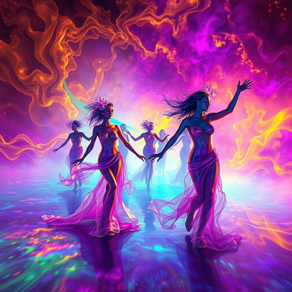 Bassline Dimension - Surreal Cosmic Rave in Iridescent Hues