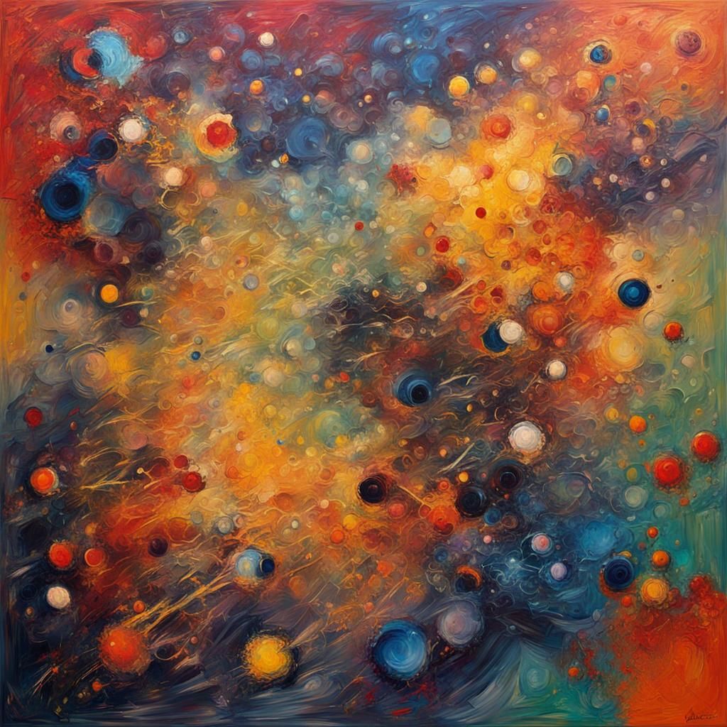 abstract expressionism analogy of the observation of quantum particles ...