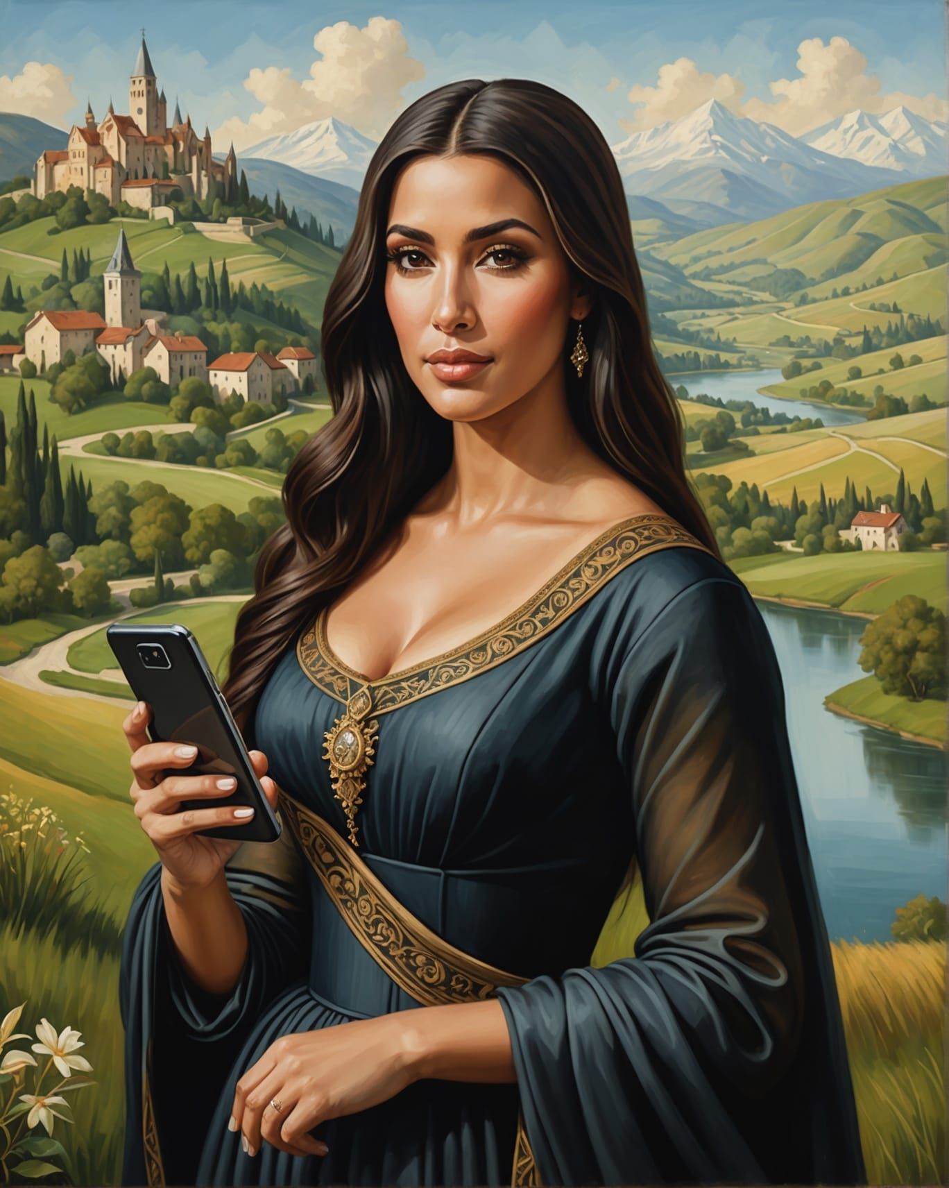 Modern Lisa - AI Generated Artwork - NightCafe Creator