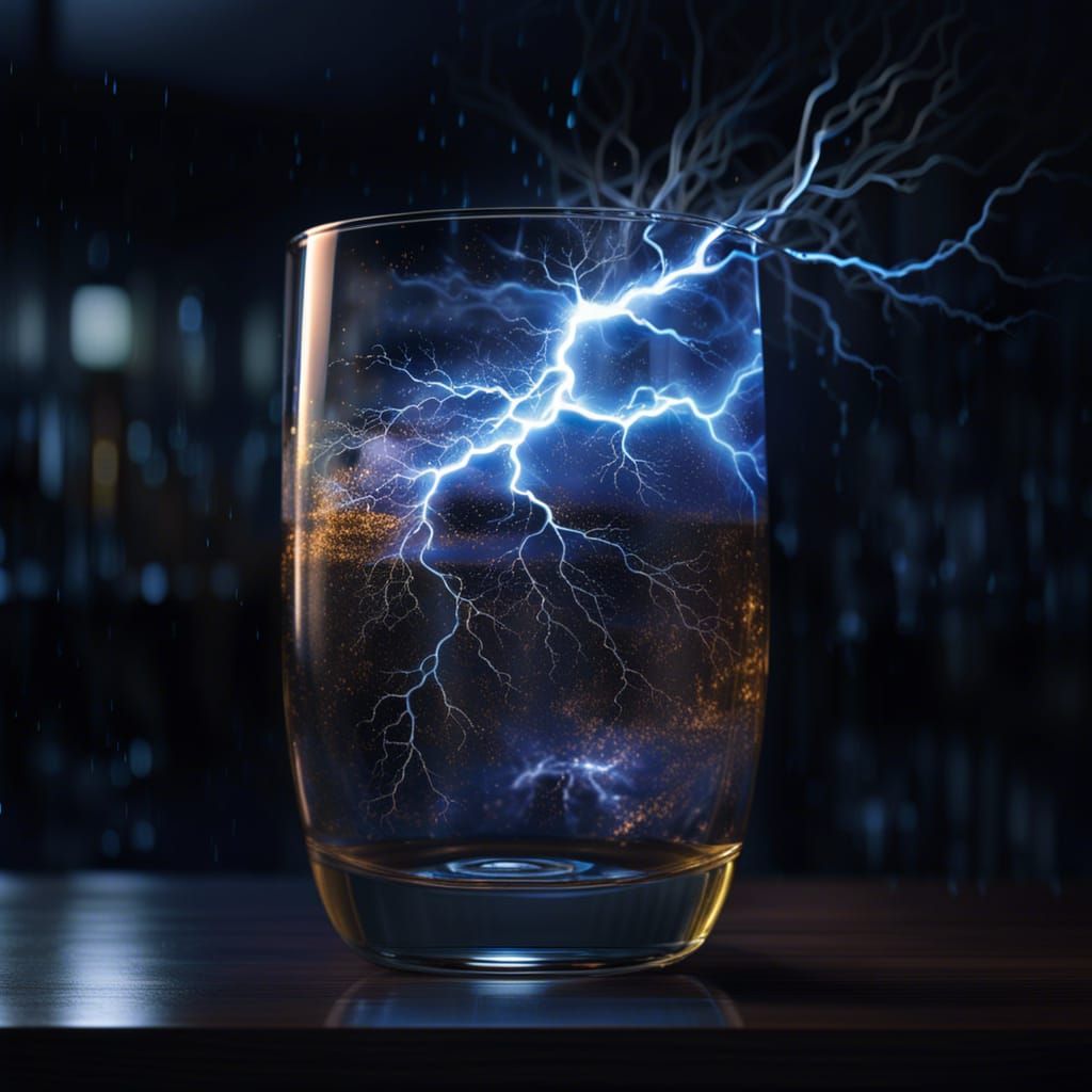 Lighting in a glass - AI Generated Artwork - NightCafe Creator