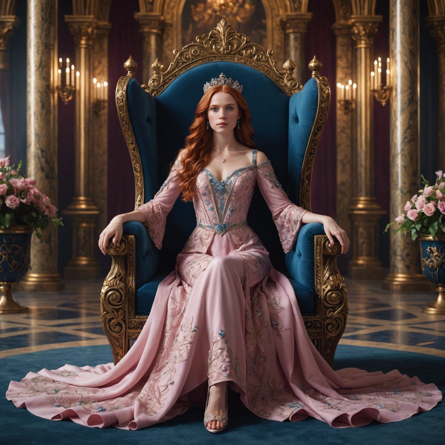 Princess On The Throne - AI Generated Artwork - NightCafe Creator