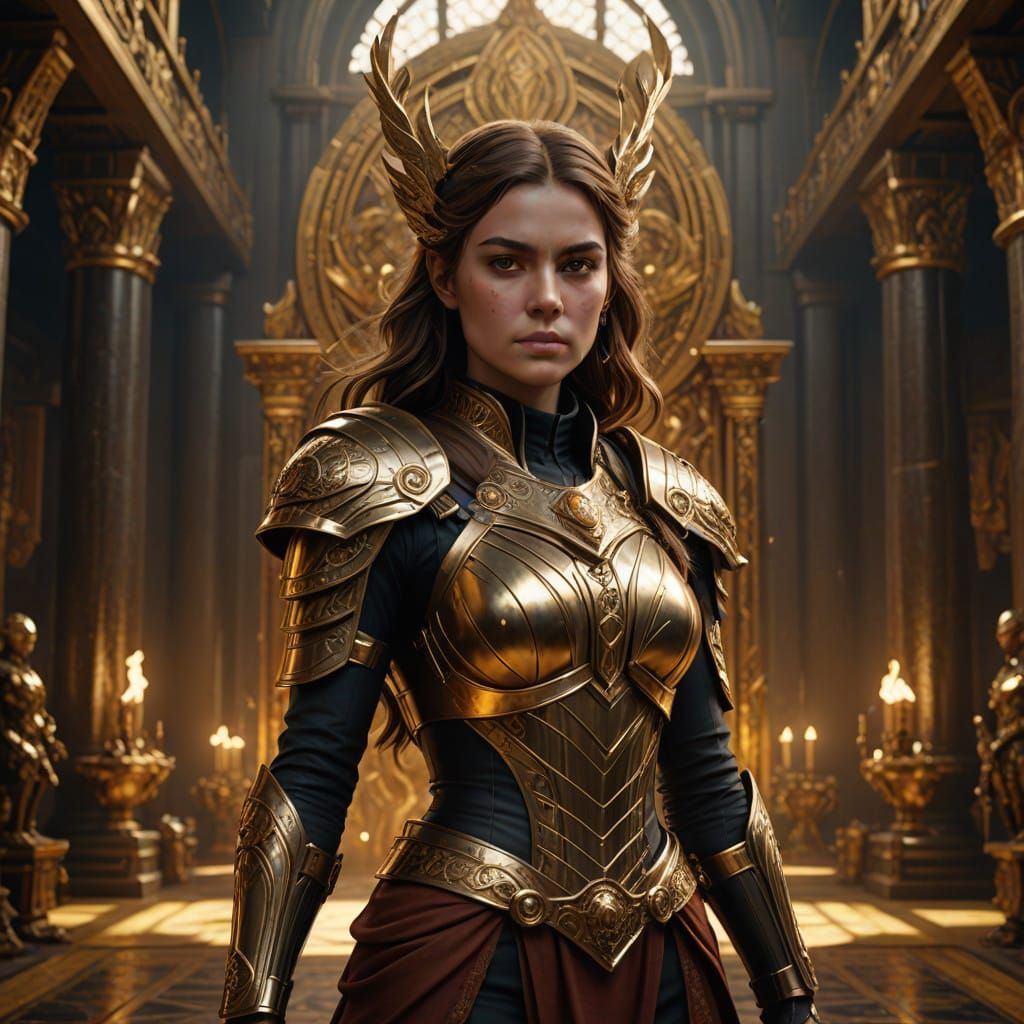 Ethereal Queen in Ares' Throne Room - AI Art