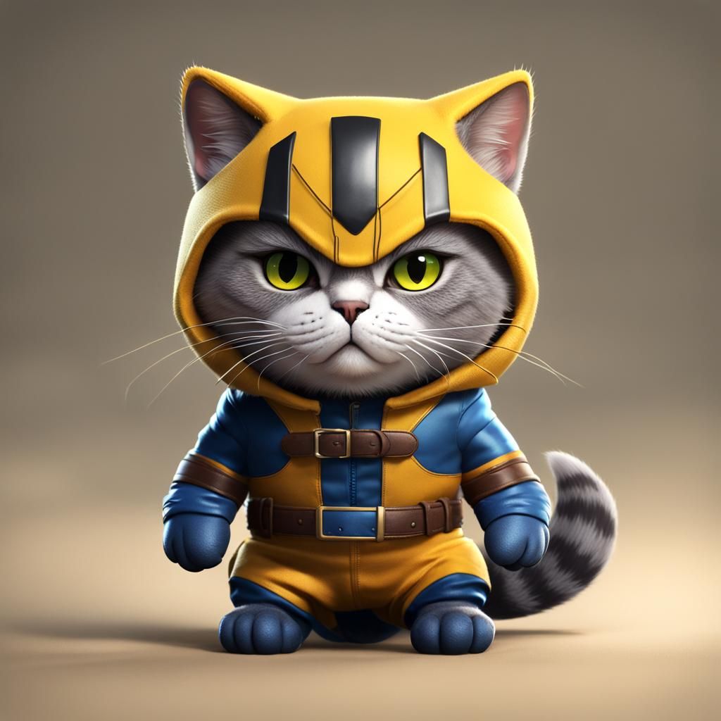 Wolverine cat - AI Generated Artwork - NightCafe Creator