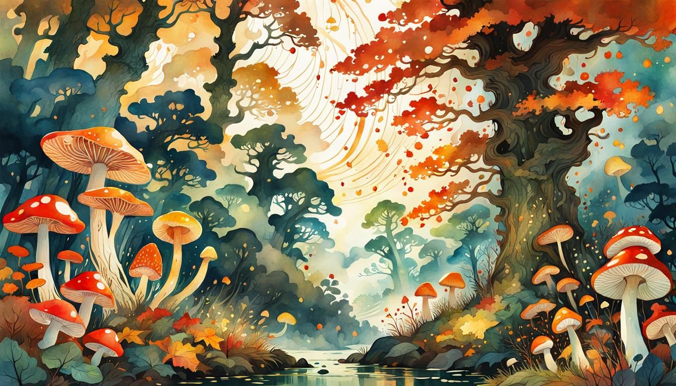 Autumn forest - AI Generated Artwork - NightCafe Creator
