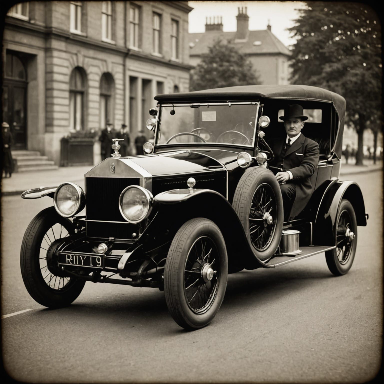 The proud owner of a 1910 RR Silver ghost - AI Generated Artwork ...