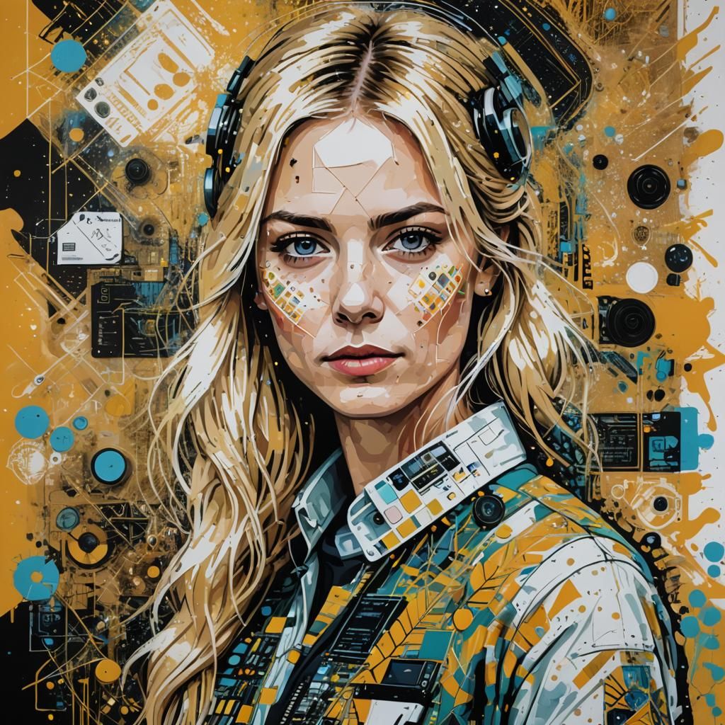 Mixed Media Computer Programmer - AI Generated Artwork - NightCafe Creator