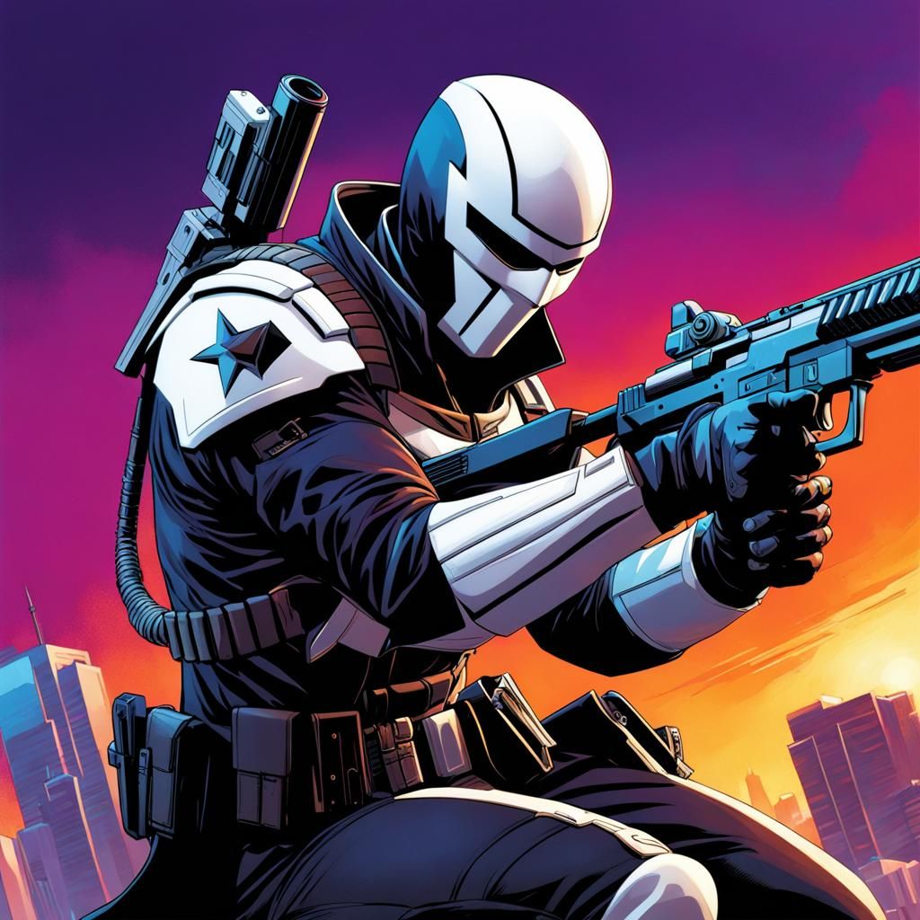 Fantomex, gun battle on rooftop - AI Generated Artwork - NightCafe Creator