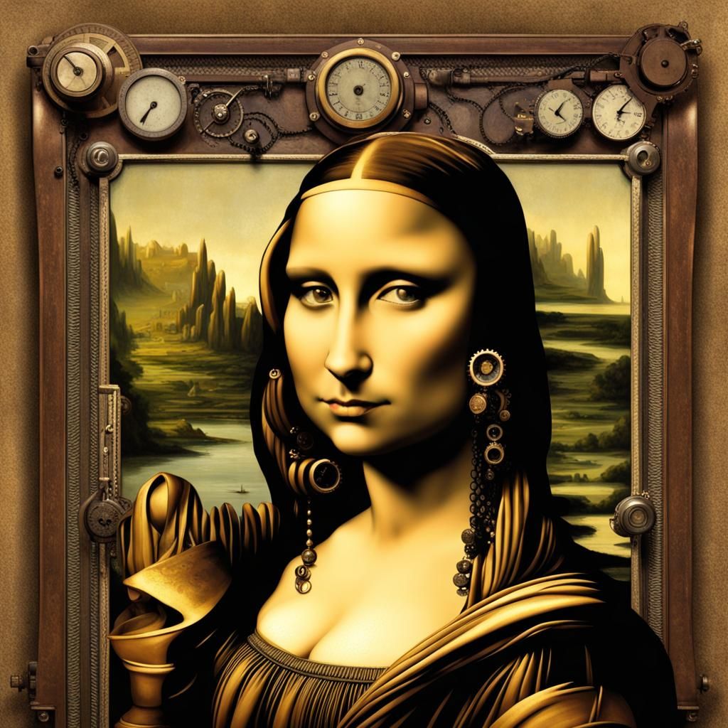 Steampunk Mona Lisa - AI Generated Artwork - NightCafe Creator